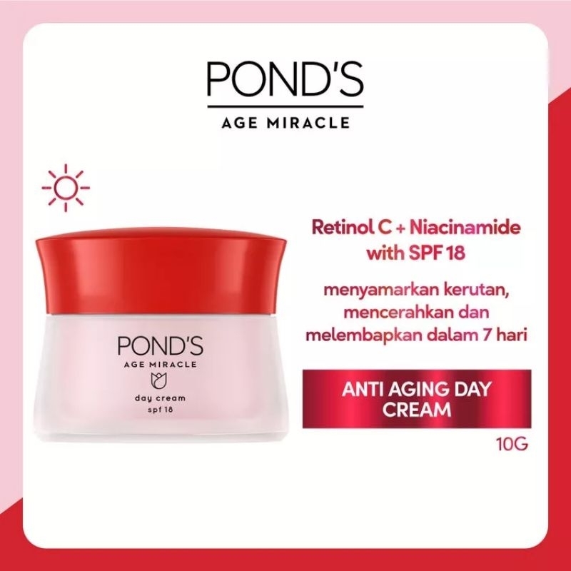 Ponds Age Miracle Day Cream Anti Aging Day Cream 10GR | Shopee Philippines