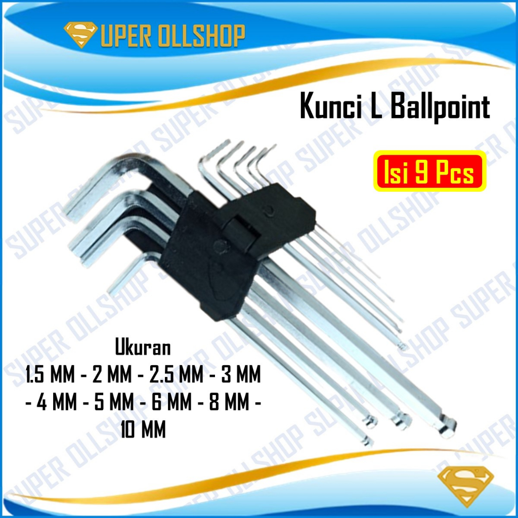 L Key Long Star Tip Extra Long 1set 9pcs Hex Key Wrench Long Star ...