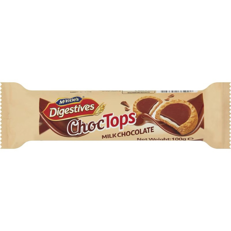 Mcvitie's Digestives Choc Tops Milk Chocolate Biscuits 100g - Australia ...