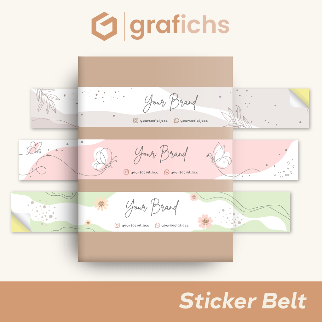 Belt Sticker Label sleeve Hampers Custom PB01 - PB05 by Grafichs ...