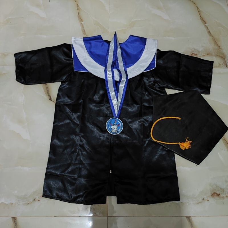 PUTIH Children's Graduation Toga, blue and white List, Kindergarten ...