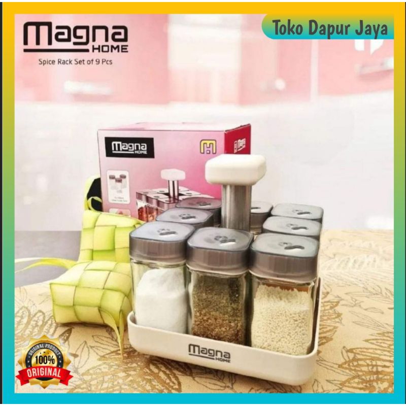 Magna Spice Rack Set Of 9 Pcs Spice Jars | Shopee Philippines