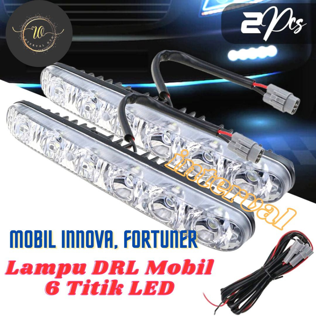 Innova Fortuner Car LED DRL Lights 6 Point LED Macrone Lights | Shopee ...