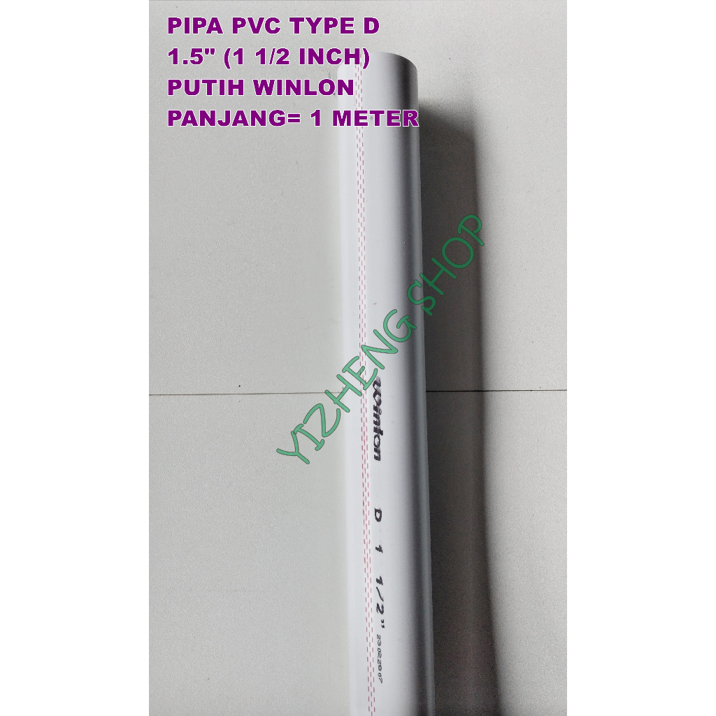 PVC PIPE 1 1/2 INCH LENGTH 1 METER WHITE WINLON | Shopee Philippines