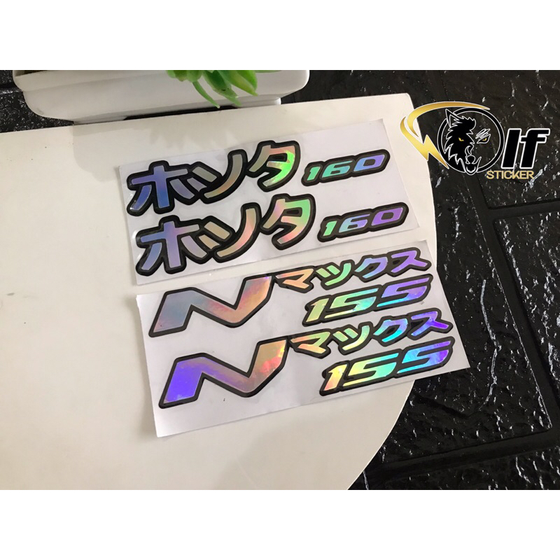 Pair of Japanese Nmax hologram sticker cutting stickers | Shopee ...