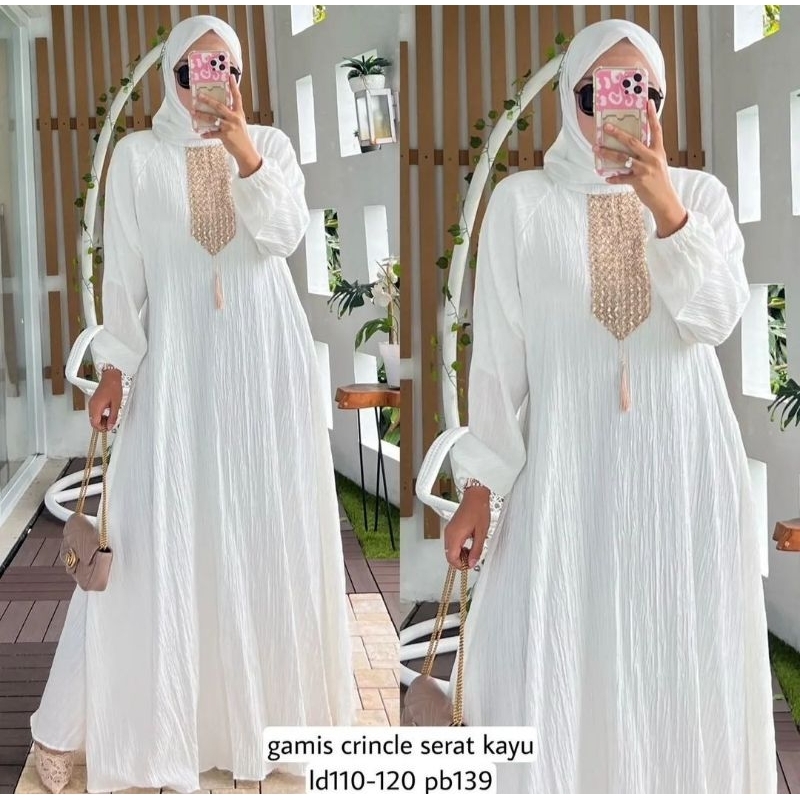 Wood Grain crinkle Robe by alvaro collection Plain White Robe Hajj ...