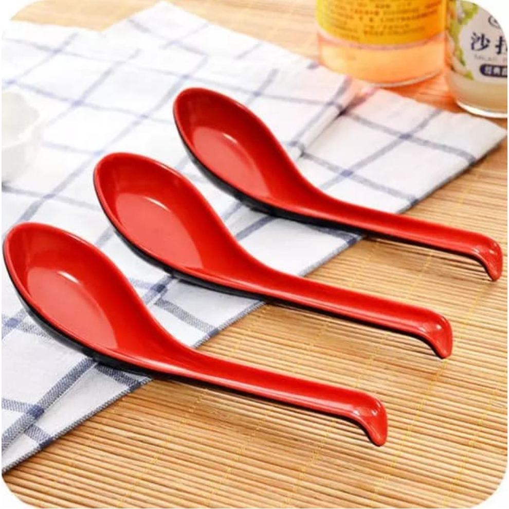 MERAH Japanese Style Melamine Duck Ramen Spoon 16 cm Ramen Tablespoon ...