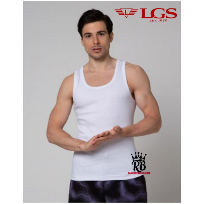 PUTIH White Singlet LGS Original T-Shirt In Men High Quality | Shopee ...