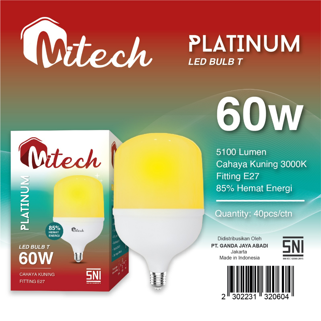 Yellow / Warm White MITECH 60w Capsule Led Lamp 60watt WarmWhite ...