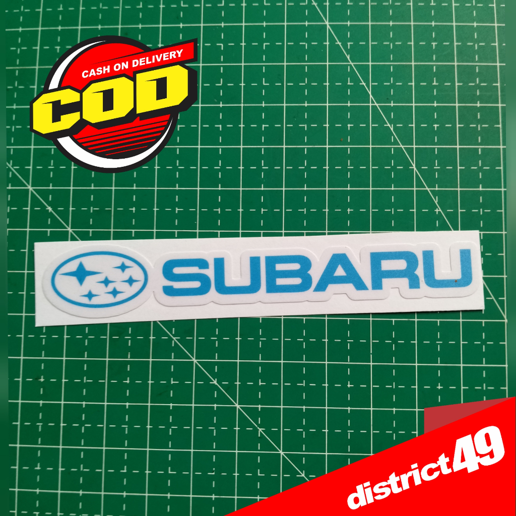 SUBARU Print Cut Stickers Glossy Lamination thick waterproof material ...