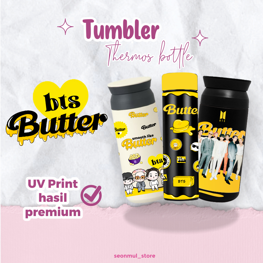 Bts BUTTER TUMBLER/BTS BUTTER Drink Bottle/BTS BUTTER TRAVEL TUMBLER ...