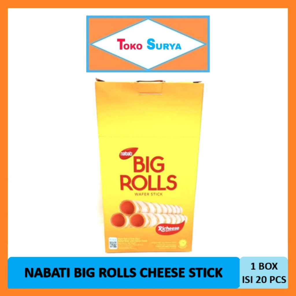 Nabati BIG Rolls Wafer Stick Cheese Cream 20 x 16gr | Shopee Philippines