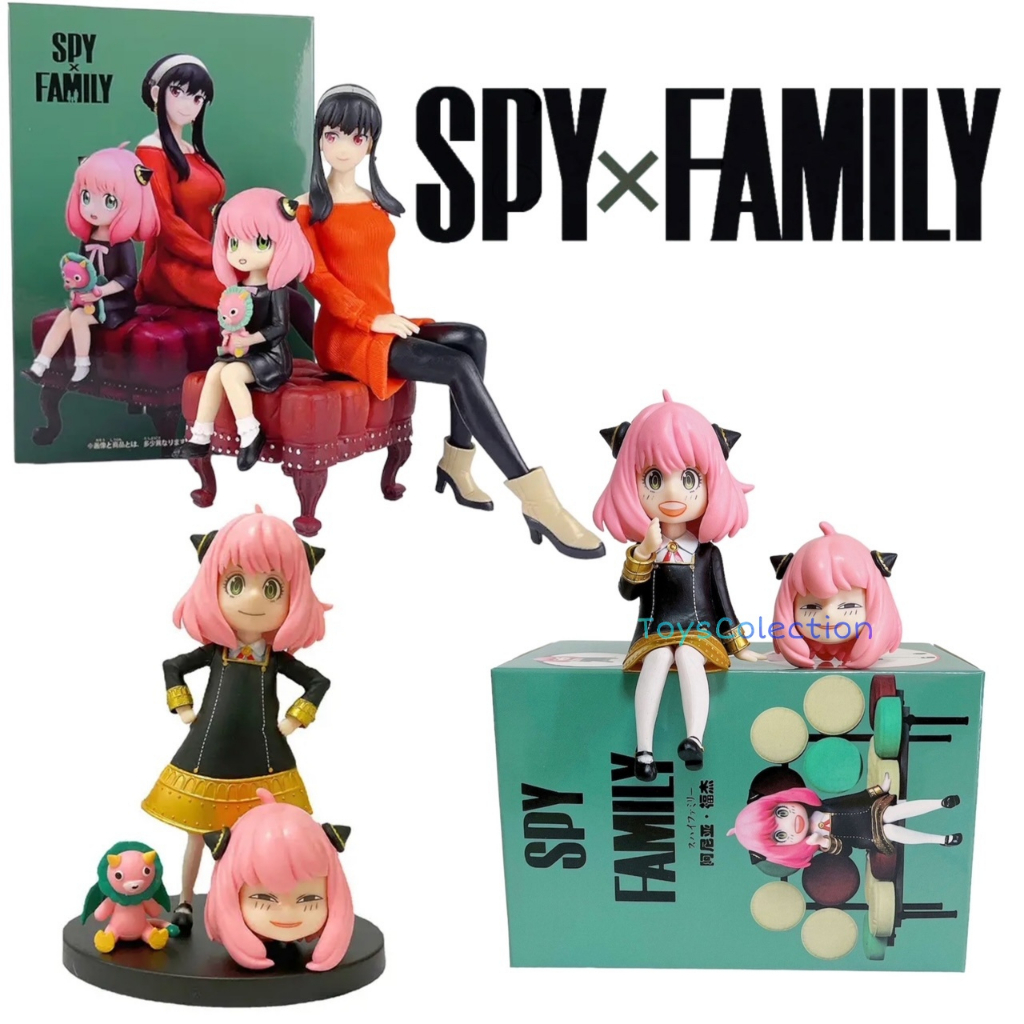 Action FIGURE SPY X FAMILY ANYA FORGER CUTE CHIBI FACE TOPPER CAKE Toy ...