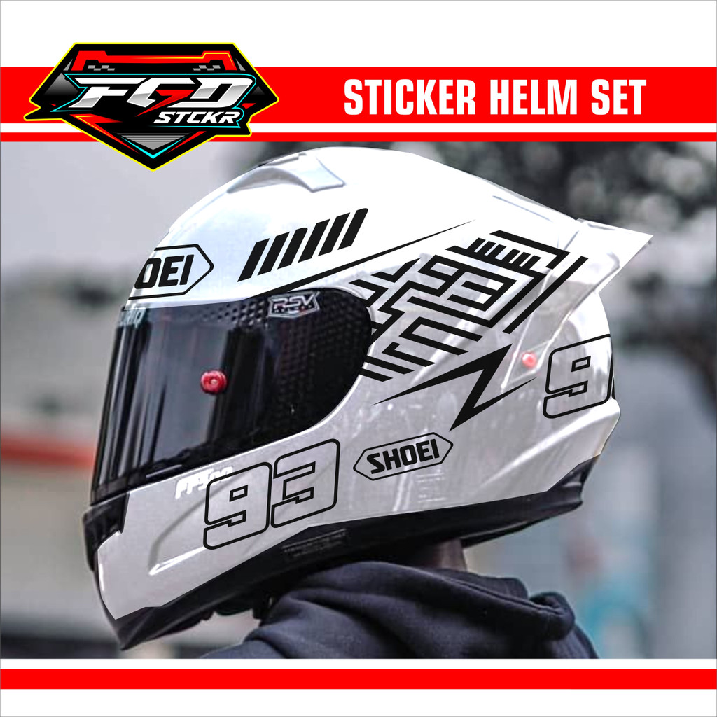 Helmet Sticker - CUTTING Sticker MM93 SET For Helmet | Shopee Philippines