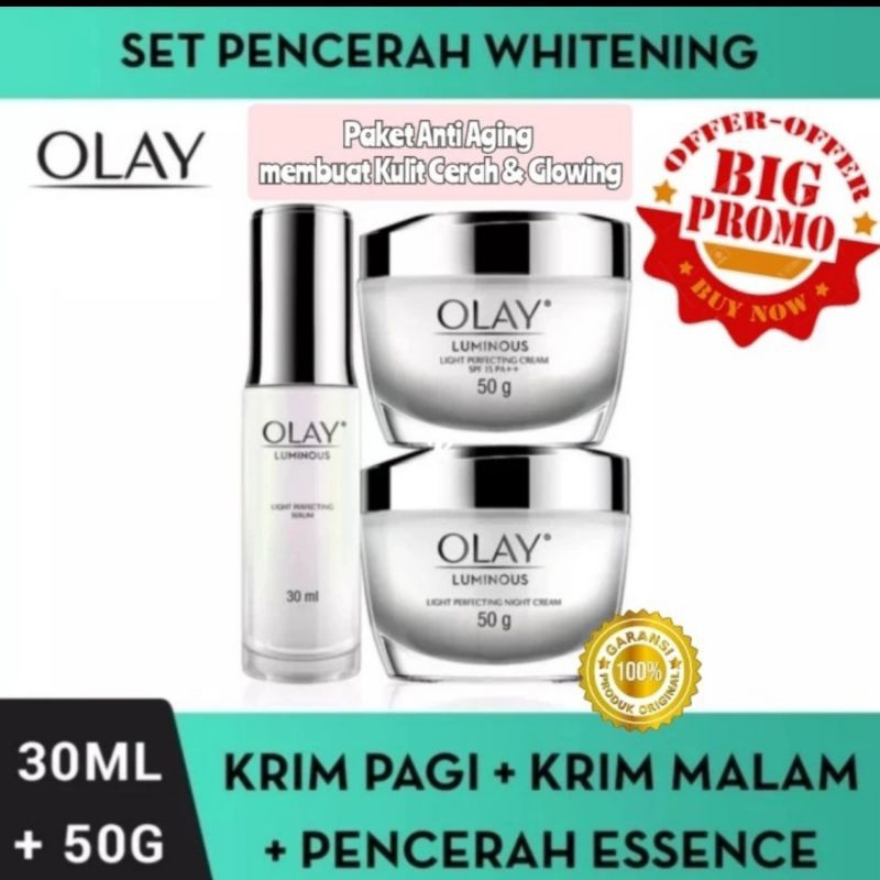 Olay Luminous Niacinamide Olay set whitening Cream 50gram plus Serum ...