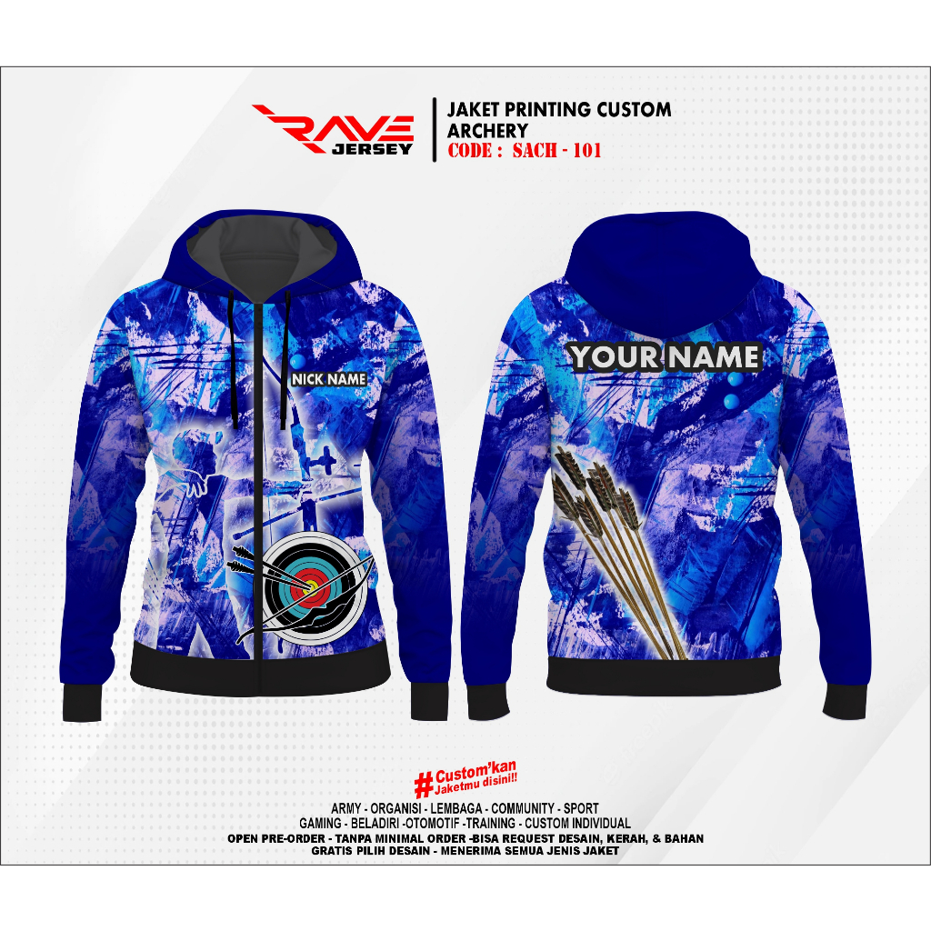 Archery Jacket/ARCHERY/ARCHERY Package FULL PRINTING CUSTOM ...