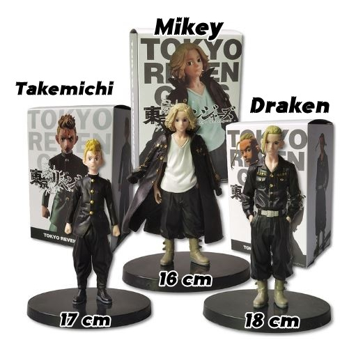 Tokyo Revengers Mikey Draken Takemichi Touman Action Figure | Shopee ...