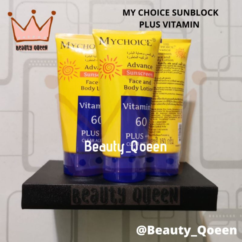 Mychoice ADVANCE SUNSCREEN SPF 60 PLUS FACE AND BODY SUNBLOCK MY CHOICE ...