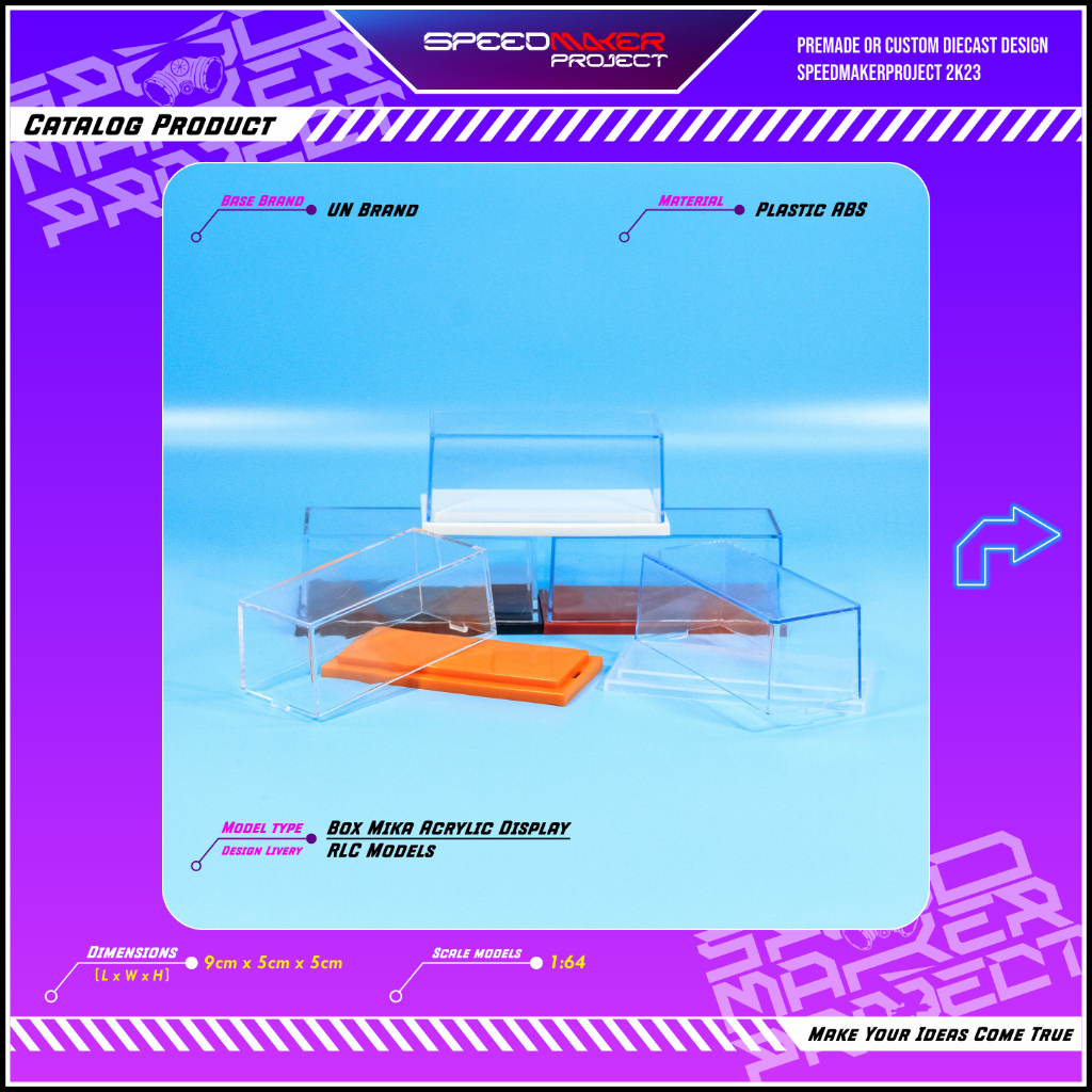 Mica Acrylic Display Hot Wheels Diecast Miniature Car Box 1:64 RLC ...