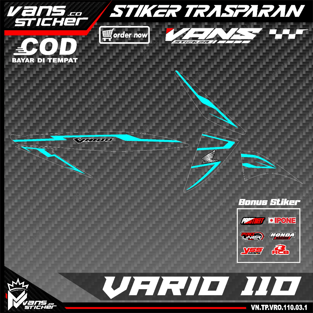 Vario 110 Transparent Striping Sticker-Sitiker decal Variation HONDA ...