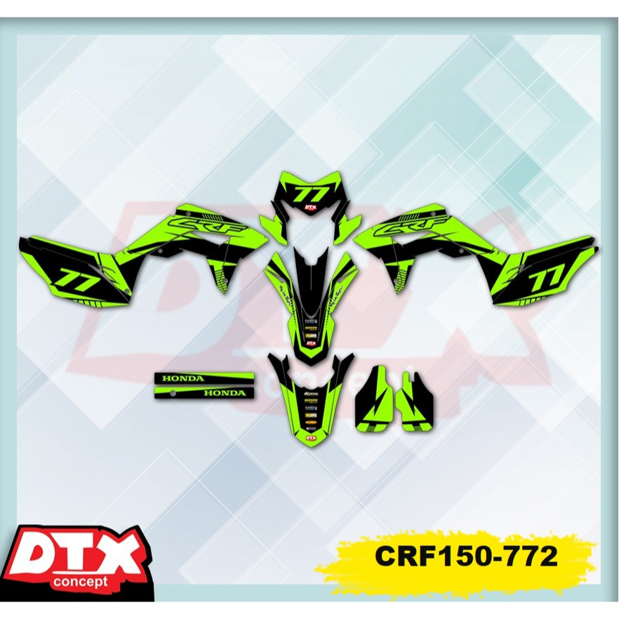 Decal crf150 full body decal crf150 decal crf150 supermoto motorbike ...