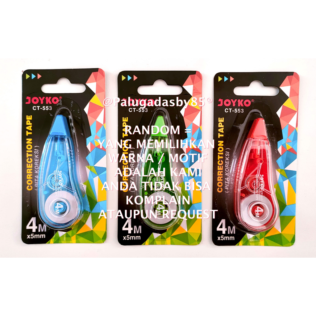 (1 Piece) Correction Tape Joyko CT-553 4 M x 5 mm / Correction Tape ...
