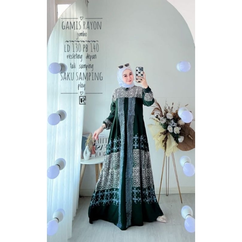 New SUPER JUMBO RAYON GAMIS MOTIF PLLOY BUSUI MODEL SIDE STRAP WITH ...