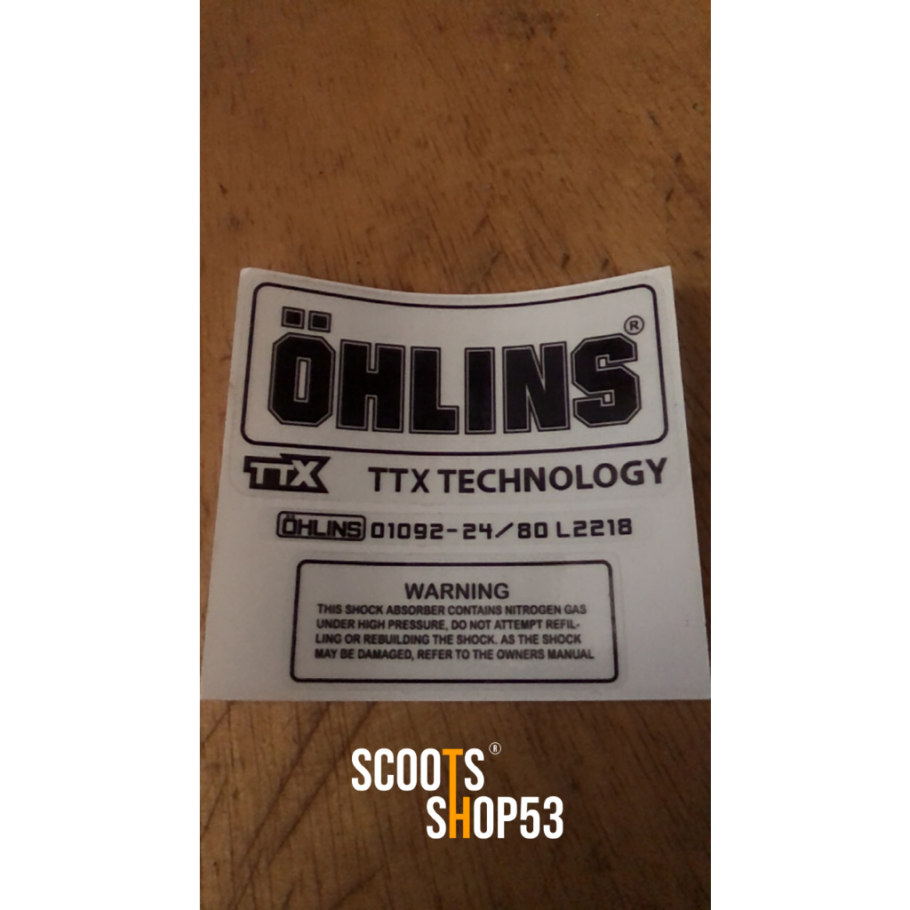 Ohlins TTX Shock Sticker Set Spring Code | Shopee Philippines