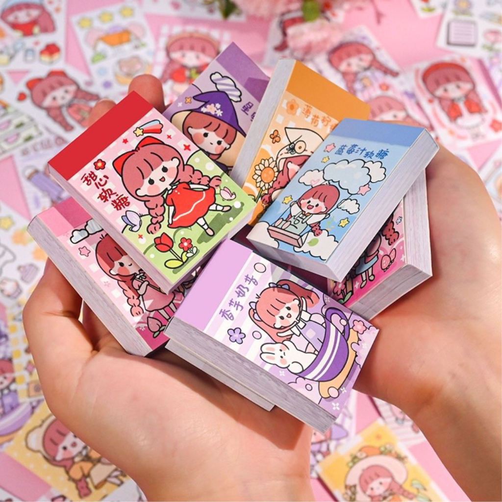 (24 Sheets) Mini Little Momo Book Stickers / Washi Note Stickers for ...