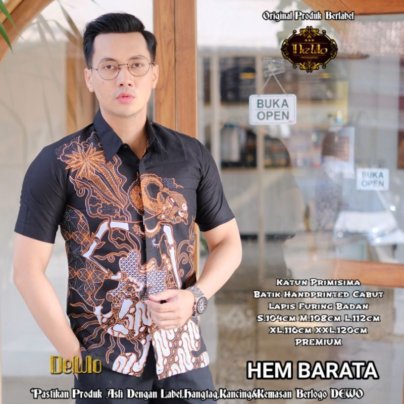 KATUN Hem BARATA Batik Tops Men Short Sleeve Batik Men Exclusive ...