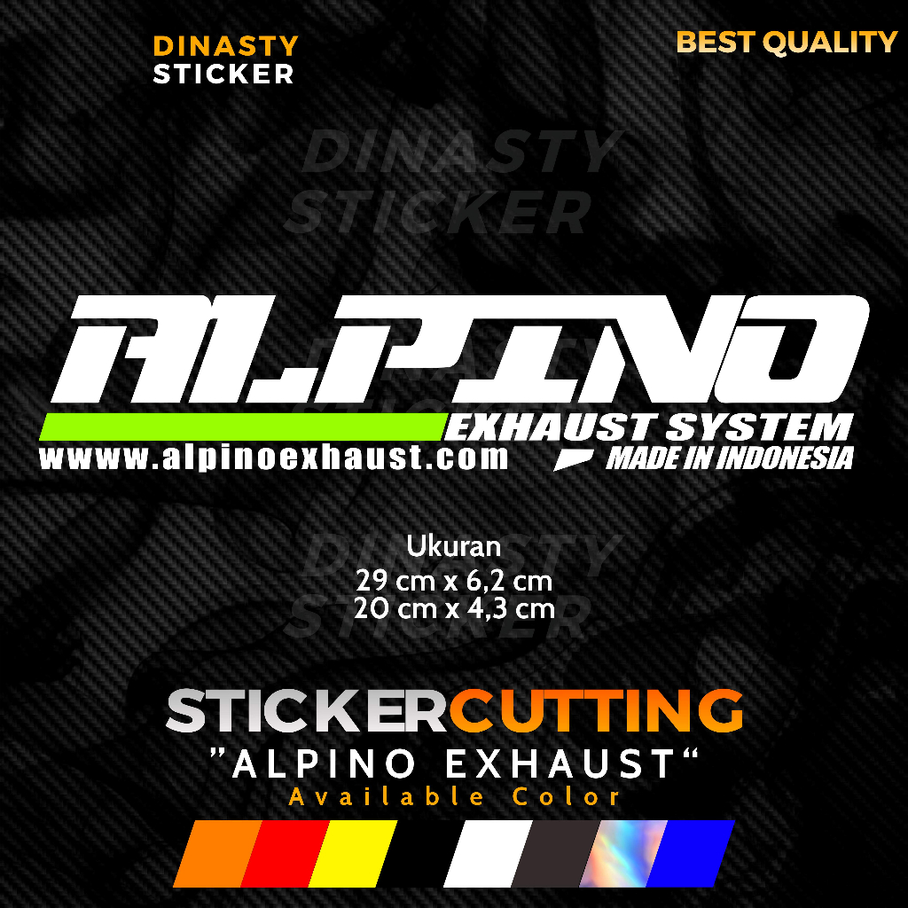 Sticker ALPINO RACING EXHAUST CUTTING EXHAUST VIRAL | Shopee Philippines