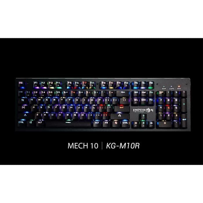 Mech 10 KG-M10R Mechanical Imperion Gaming Keyboard, RGB - MECH 10 ...