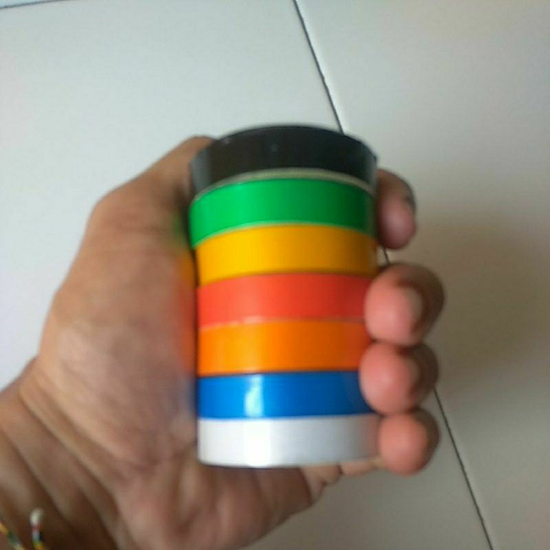 PUTIH HIJAU HITAM MERAH Sticker reflextive list Roller Width 1cm ...