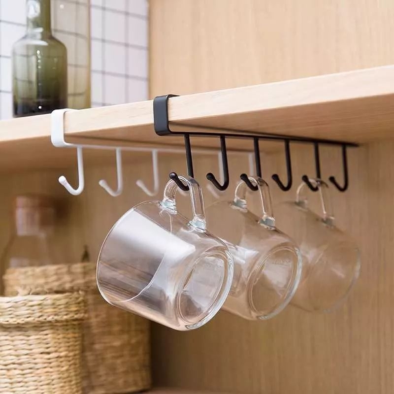 GANTUNGAN Iron Cup Hanger Kitchen Utensils 6 Hooks Metal Iron Anti-Rust ...