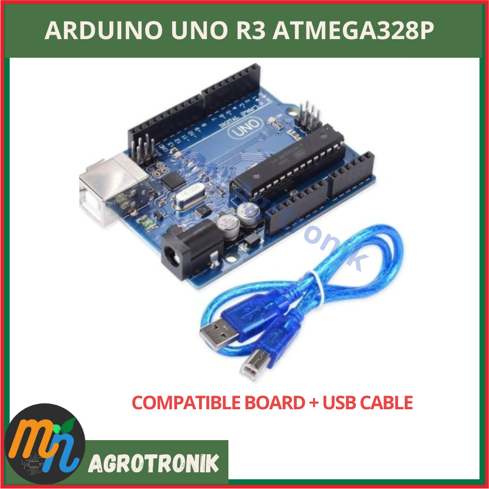 Arduino UNO R3 ATMEGA328P ATMEGA 16U2 COMPATIBLE BOARD + USB CABLE | Shopee Philippines