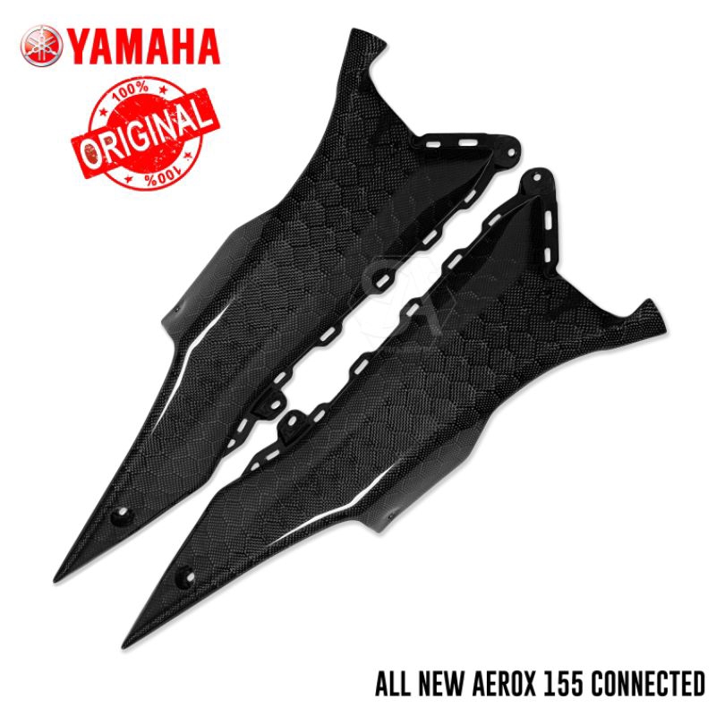 AEROX NEW 155 CARBON KEVLAR REAR BODY CONNECTION FOOTSTEP COVER ...