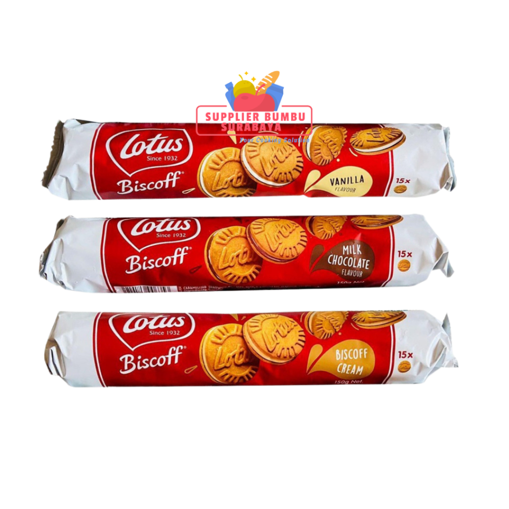 Lotus Biscoff Sandwich Cookies Cream Vanilla Milk Chocolate 150g Halal ...