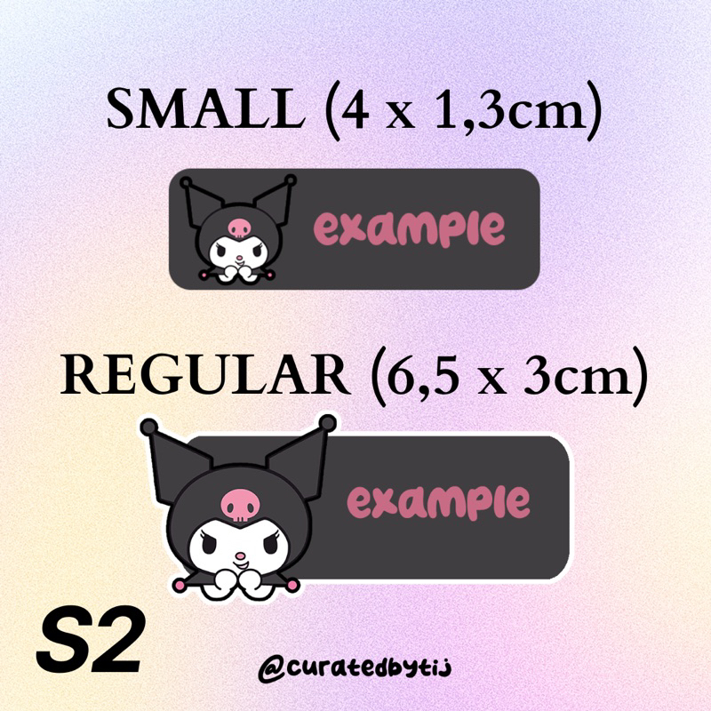 Custom WATERPROOF Name Sticker | Sanrio Cinnamorrol Badtzmaru My Melody ...