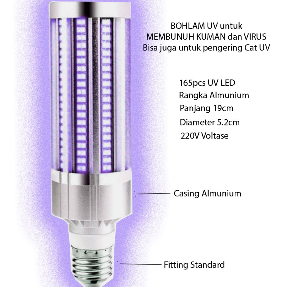 Disinfectant LED UV lamp, kills germs, bacteria, viruses UV curing ...