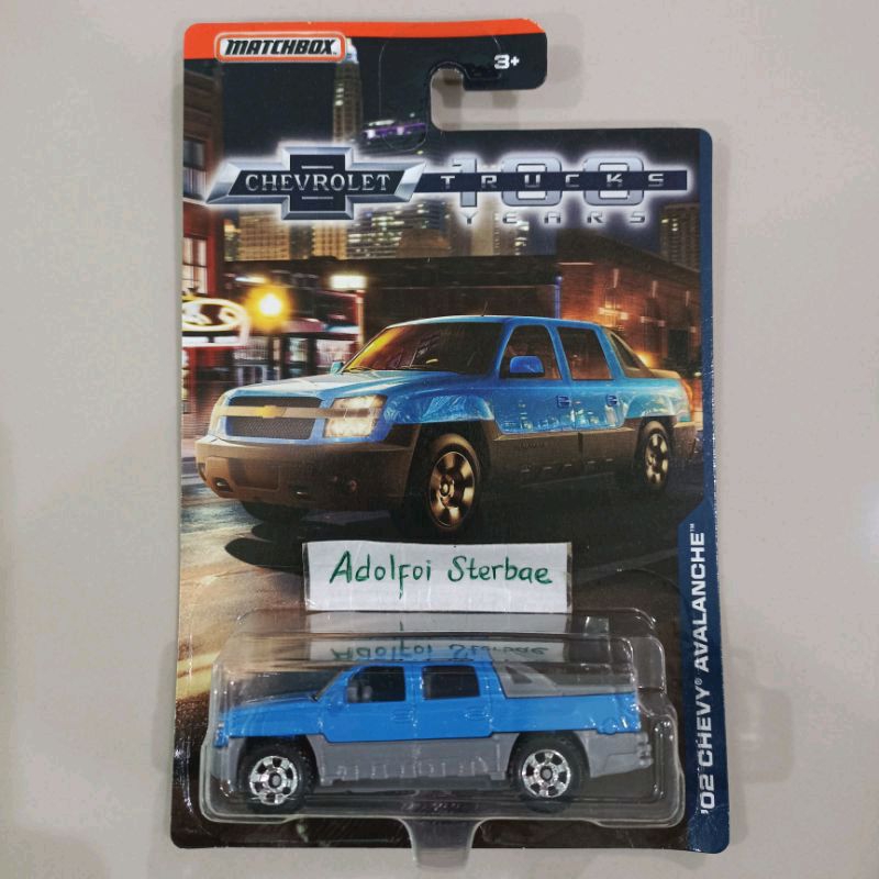 Matchbox '02 chevy avalanche edition Chevrolet trucks 100 years trucks ...