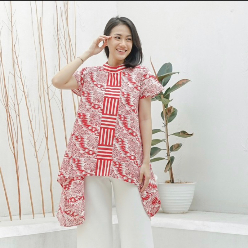 MERAH Miss Rara Dahayu Red and White T0957 | Shopee Philippines