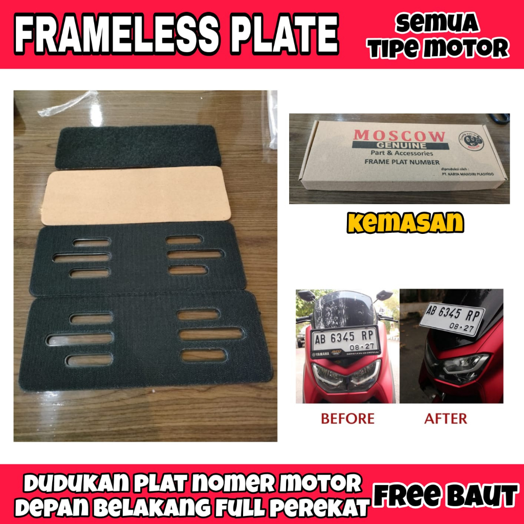 Frameless NUMBER PLATE UNIVERSAL NUMBER PLATE HOLDER NUMBER PLATE FRAME ...