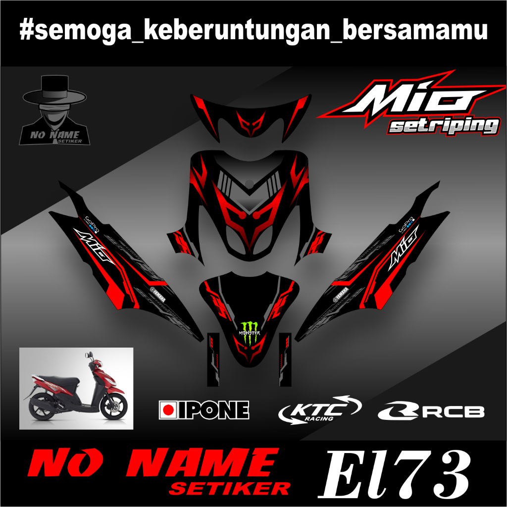 Decal sticker mio sporty/smile full body (el73) 2008 2009 2010 2012 ...