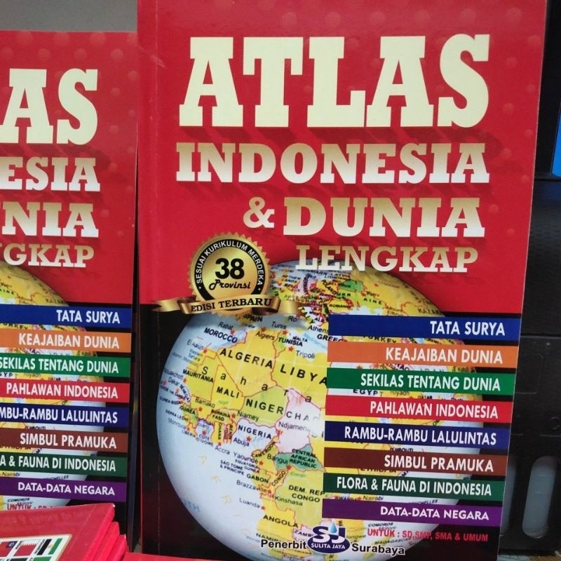 Latest Complete Atlas of Indonesia and the World for 38 Provinces ...