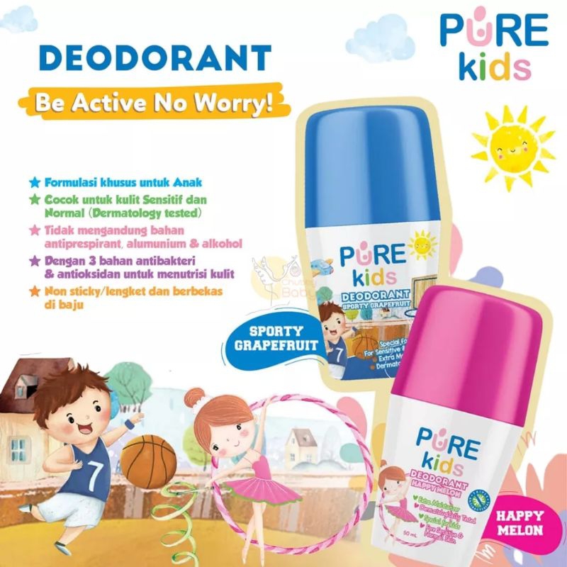 Pure Kids Deodorant 50 gr | Shopee Philippines