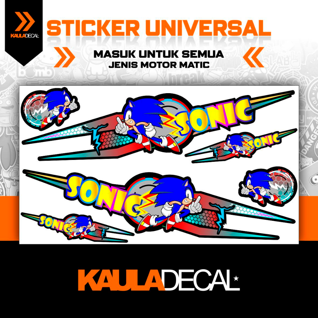 Motorcycle STRIPING STICKER ALL MATIC MOTIF 613 / UNIVERSAL MATIC ...