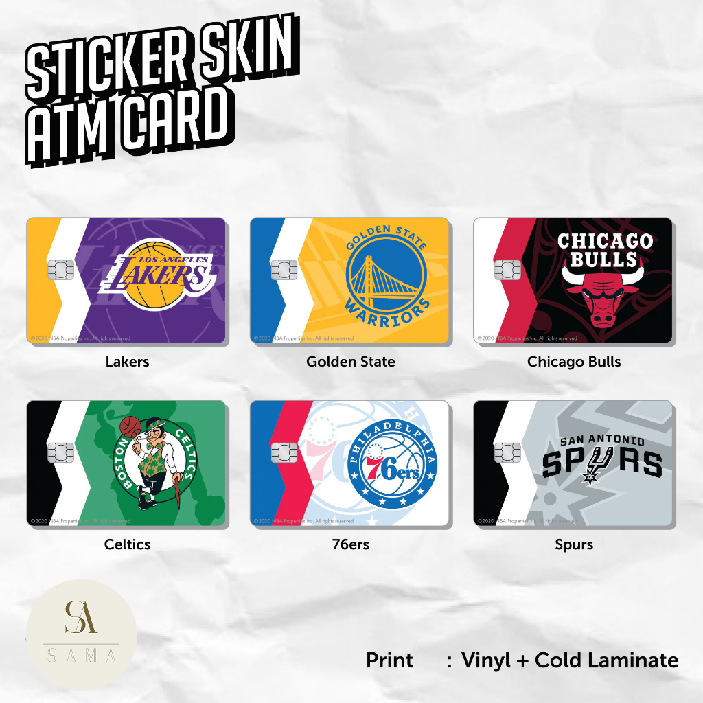 Nba Club Series - Sticker Card Skin - Vinyl ATM Debit, Credit, Emoney ...