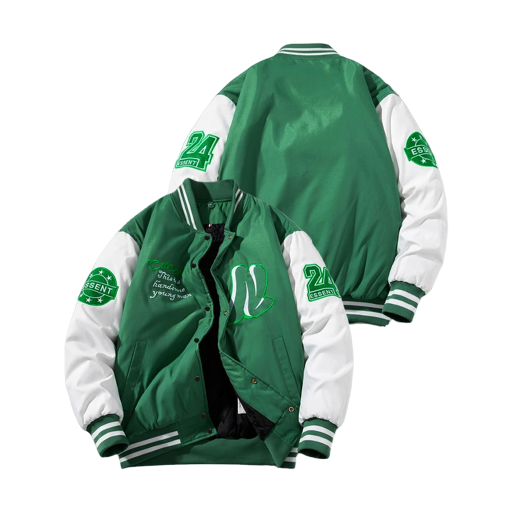 Varsity BASEBALL JACKET ESSENT 24 Color Combination PREMIUM Embroidery ...