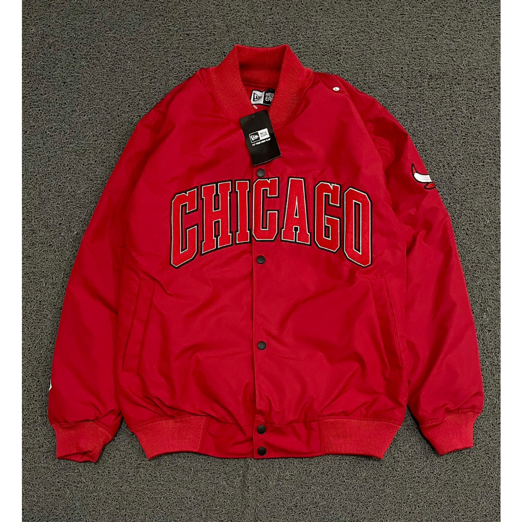 Varsity Red Chicago Jacket with Bull Logo, Full Embroidery, Original ...