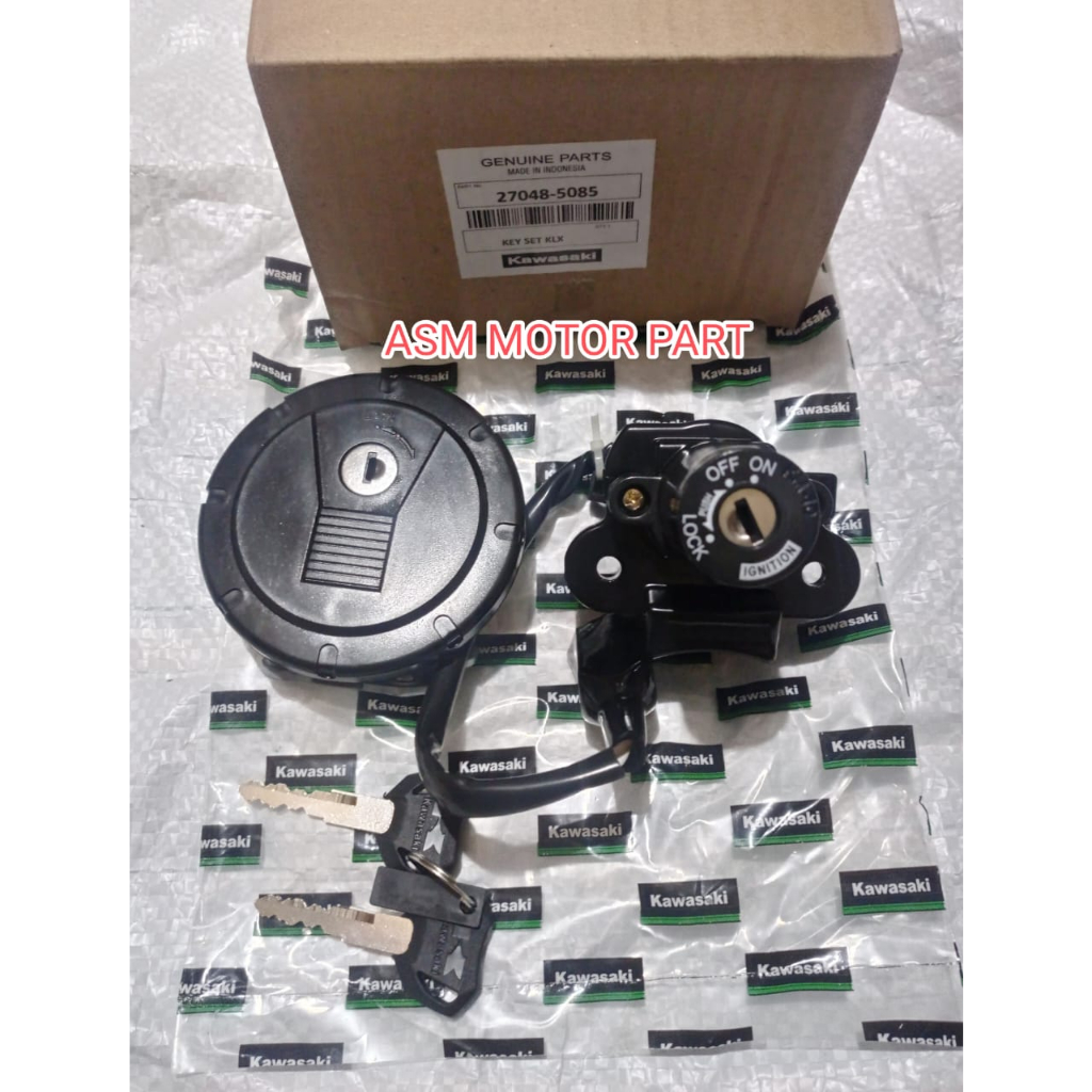 CONTACT KEY SET KAWASAKI KLX 150/D TRACKER PLUS TANK LID SET KEY SET ...